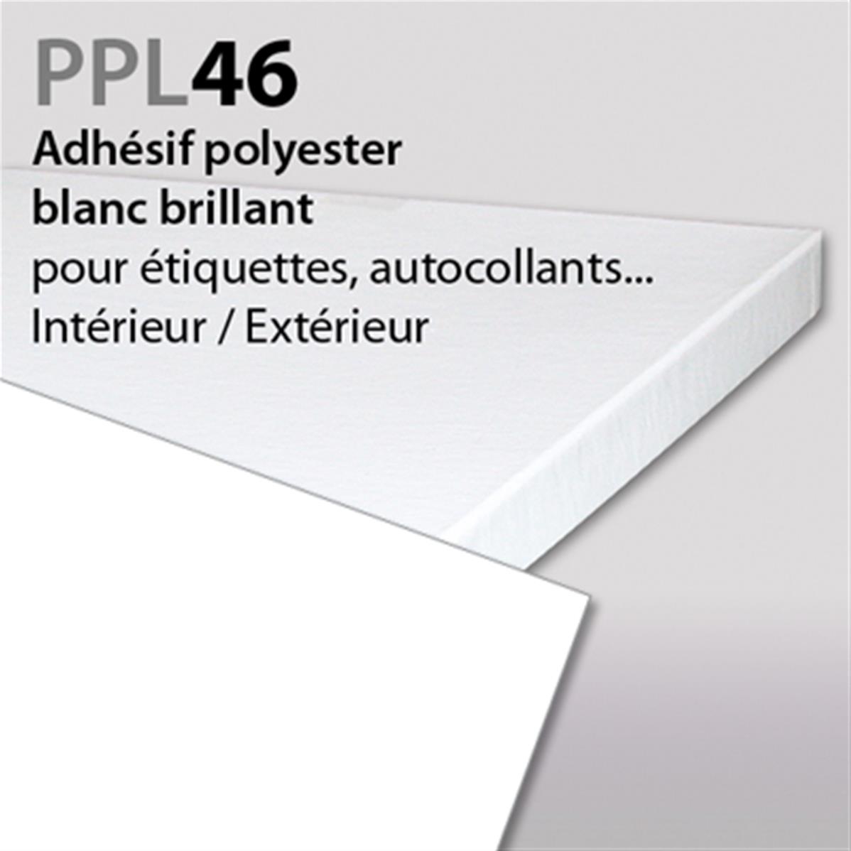 Adhésif polyester blanc brillant A3 - 40 feuilles